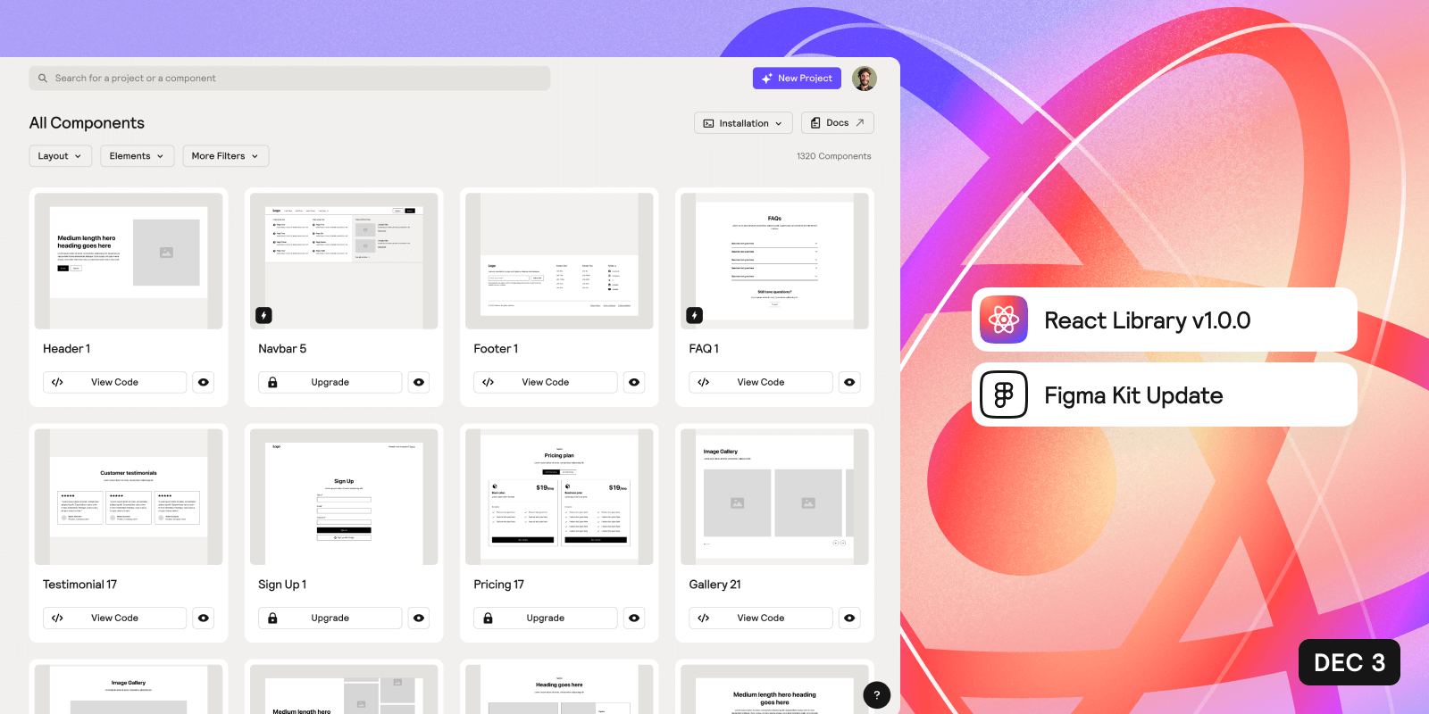 Component Day | Relume React Library Leaves Beta—Unlock Full Power with v1.0.0